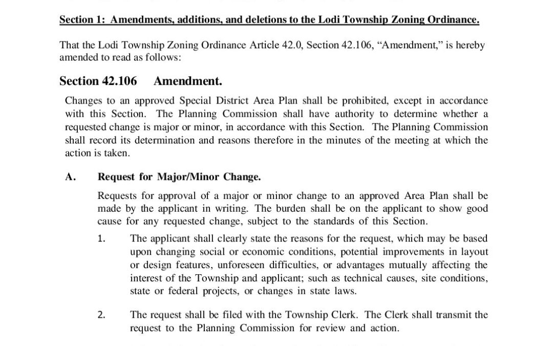 Section 42.106 Final Amendment CLEAN 2024-001 | Lodi Township