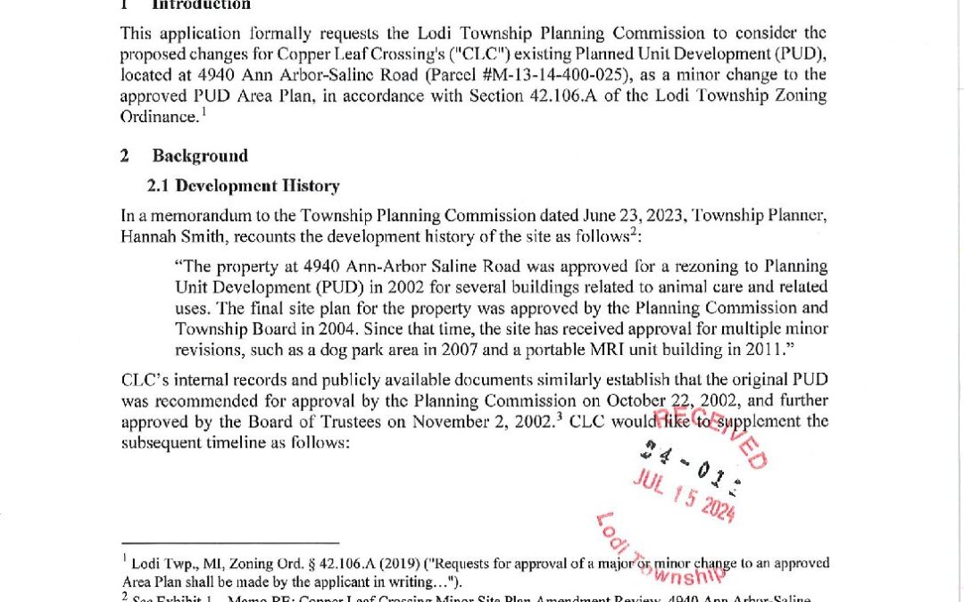 Minor Site Plan Aplication | Lodi Township